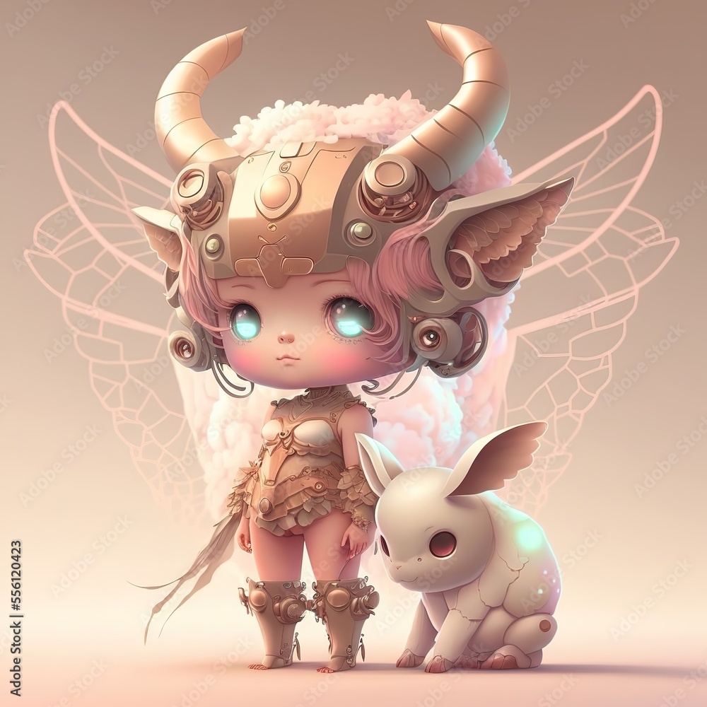 Cute anthropomorphic Characters, sweet smile, standing, full body ...