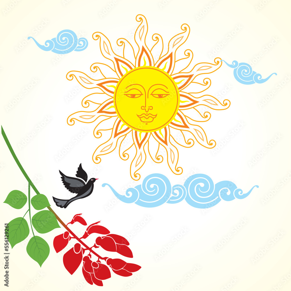 Sinhala and Tamil New Year Sun Stock Vector | Adobe Stock Sinhala and Tamil New Year Sun Stock Vector | Adobe Stock