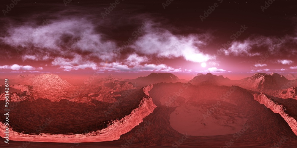 Mars, HDRI, environment map , Round panorama, spherical panorama ...