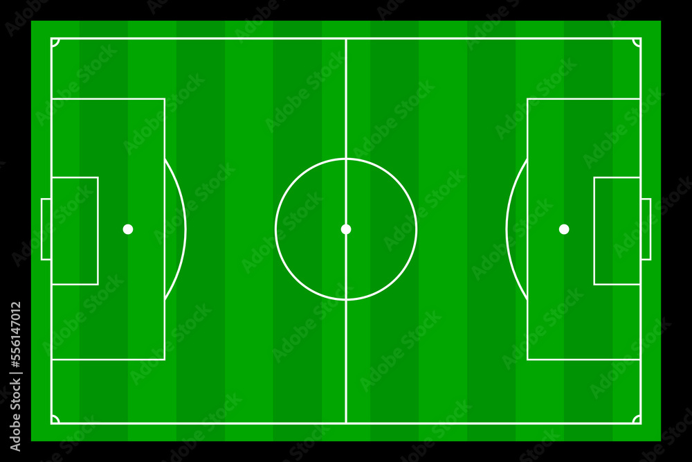Soccer, football field, infographics, flat, app. Football field with ...