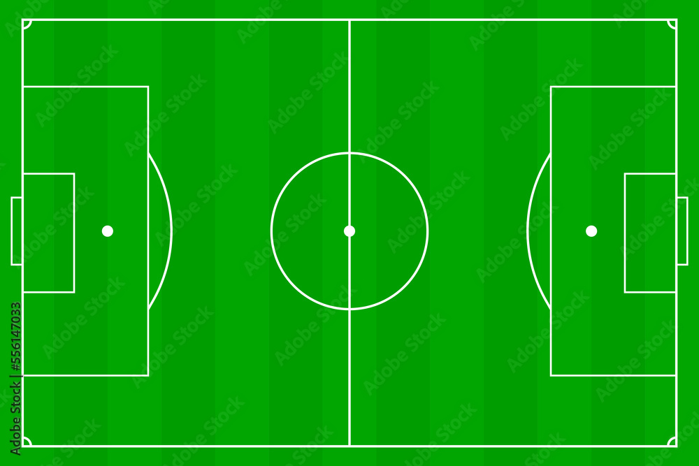 Soccer, football field, infographics, flat, app. Football field with ...