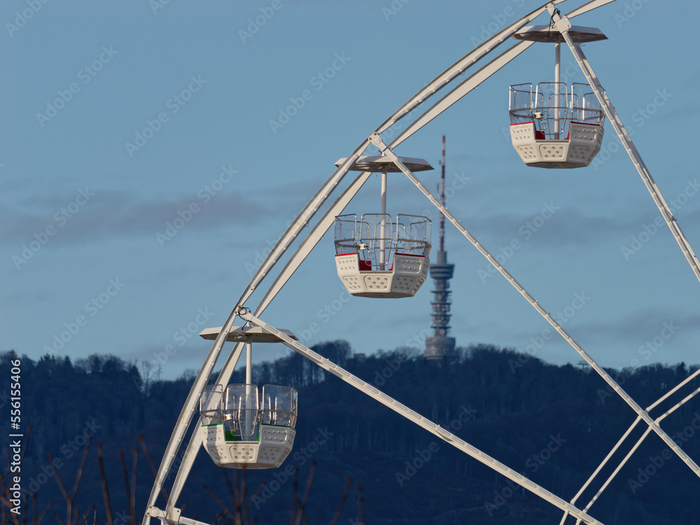 Zagreb Eye panoramic wheel placed on Dr. Franjo Tuđman Square, Zagreb ...