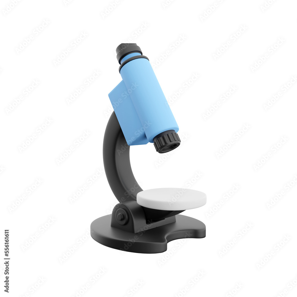 3d render Microscope isolated on white background.3d render microscope ...
