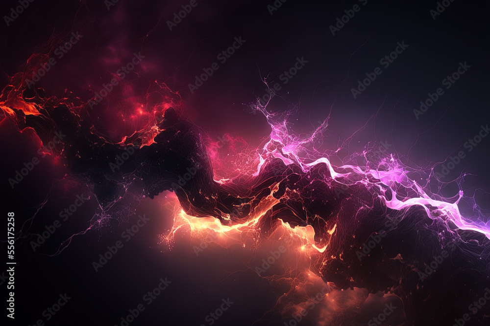 terrible fractal smoke texture over a backdrop of black and dark red ...