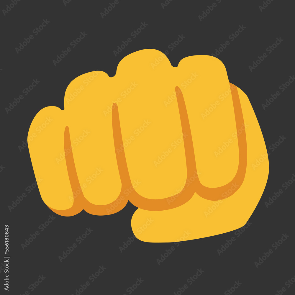 Oncoming Fist vector icon. Isolated punch, fist-bump sign emoji label ...