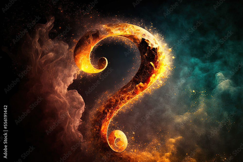 Design of a question mark with text space. Generative AI Stock ...