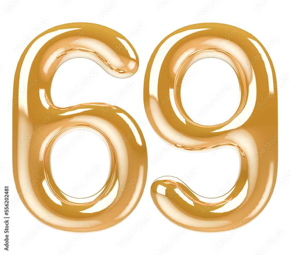gold modern number 69 with generative AI Stock Illustration | Adobe Stock
