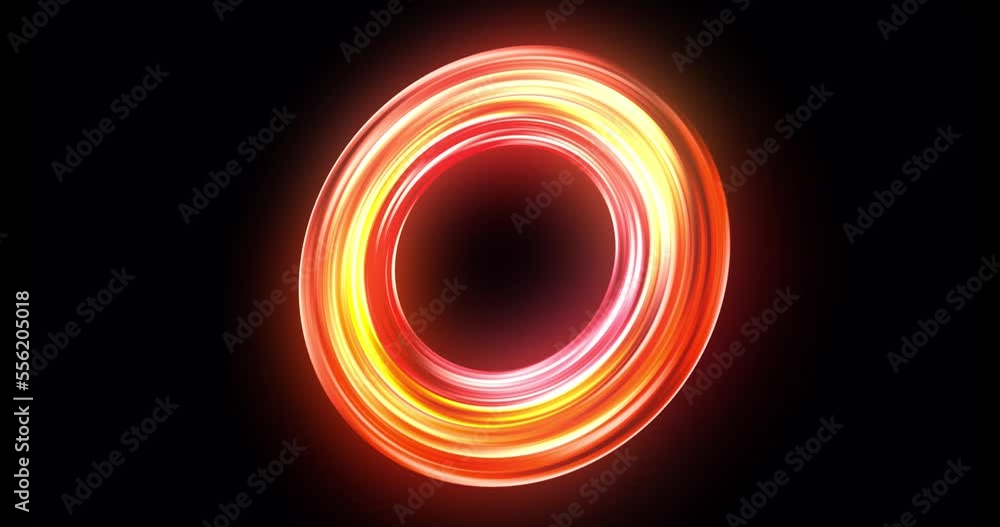 Flaming logo reveal, ring of ice and fire effect. Abstract motion ...