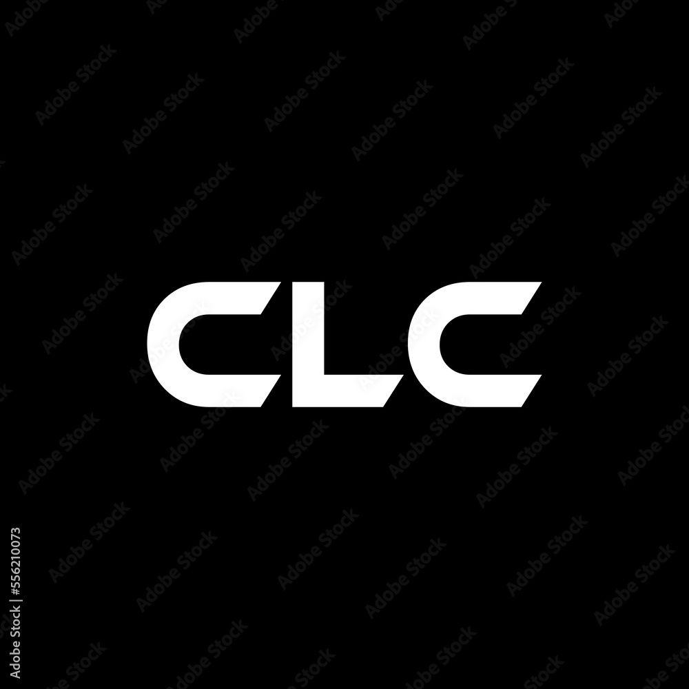 CLC letter logo design with black background in illustrator, vector ...