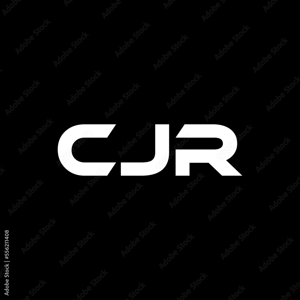 CJR letter logo design with black background in illustrator, vector ...