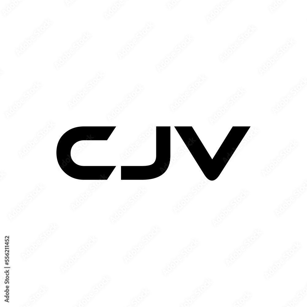 CJV letter logo design with white background in illustrator, vector ...