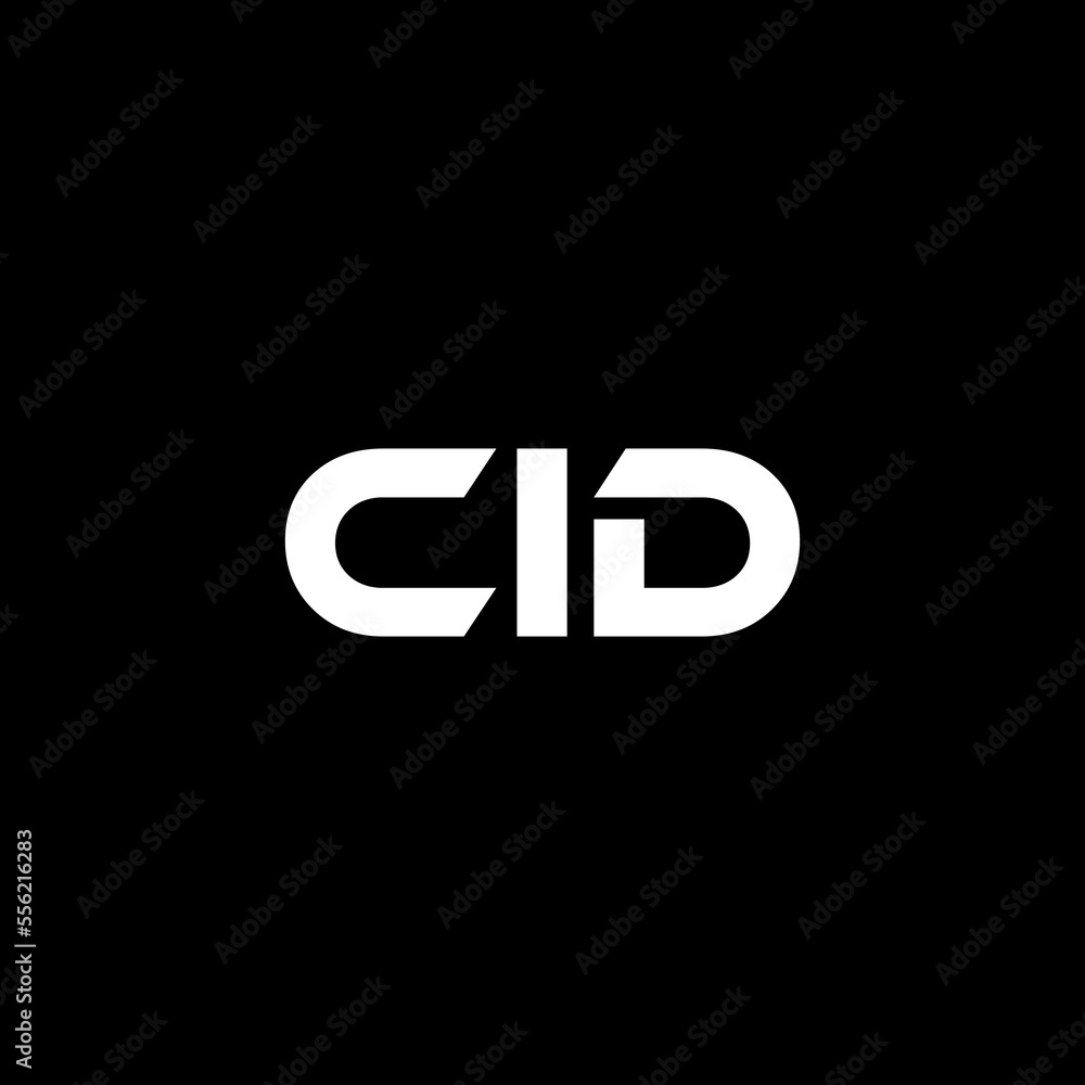 Vettoriale Stock CID letter logo design with black background in ...