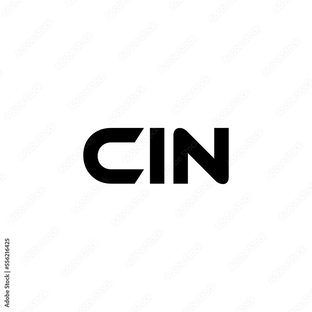 CIN letter logo design with white background in illustrator, vector ...