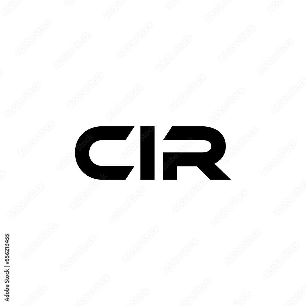 CIR letter logo design with white background in illustrator, vector ...