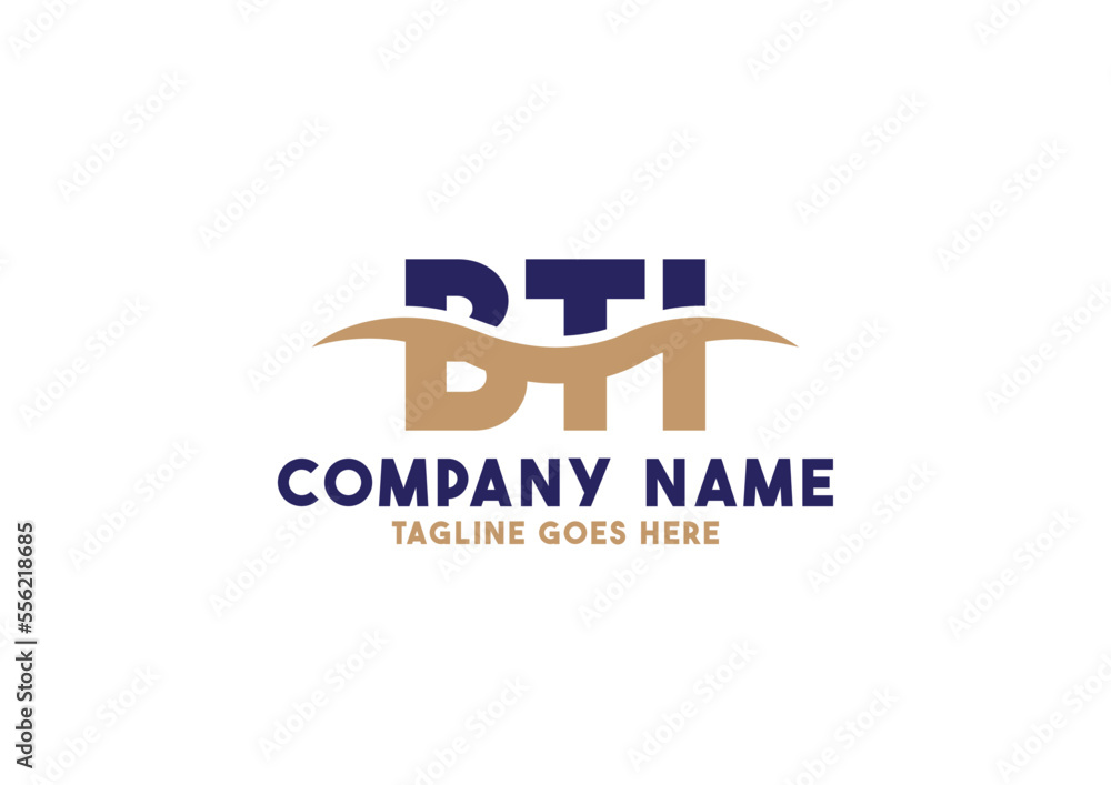 Letter BTI logo design template, BTI logo Stock Vector | Adobe Stock