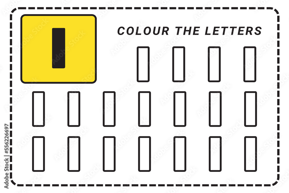 Alphabet tracing practice Letter I. Tracing practice worksheet ...