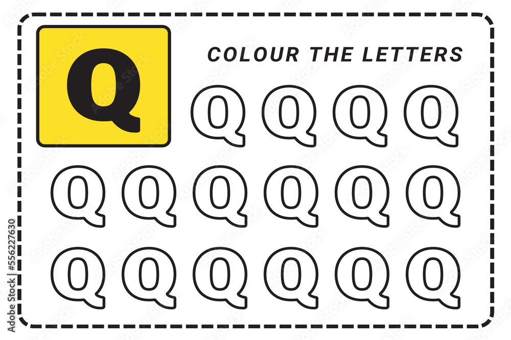 Alphabet tracing practice Letter Q. Tracing practice worksheet ...