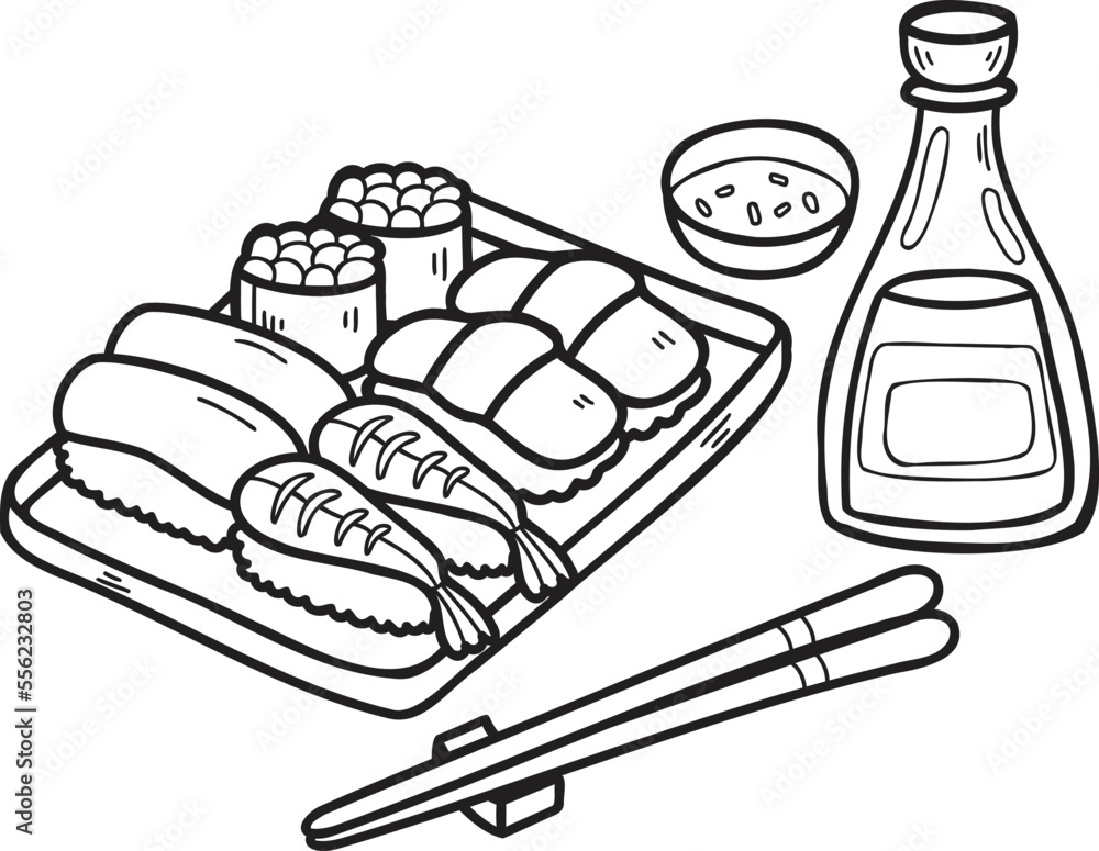 Sushi Chopsticks Clipart