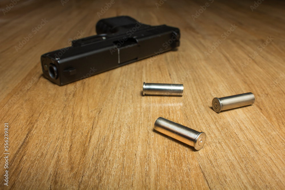 Crime Scene Investigation - .357 magnum bullet casing as a piece of ...