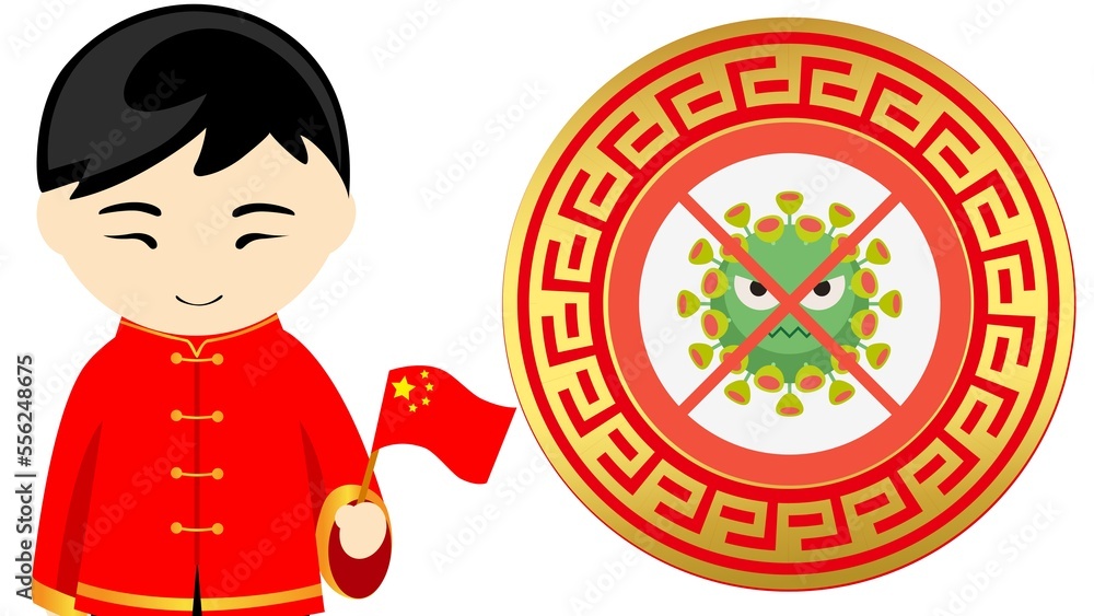 china zero covid19, zero symbol as covid19 corona viruses bacterias 3d ...