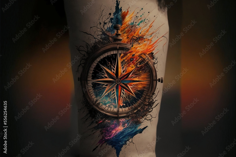 Compass tattoo. Possible design or ideas to tattoo on men or women ...