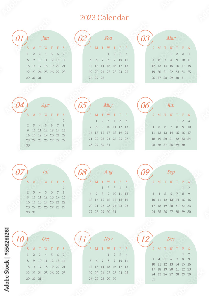 This is a simple, minimalist style annual planner with a year 12 month ...