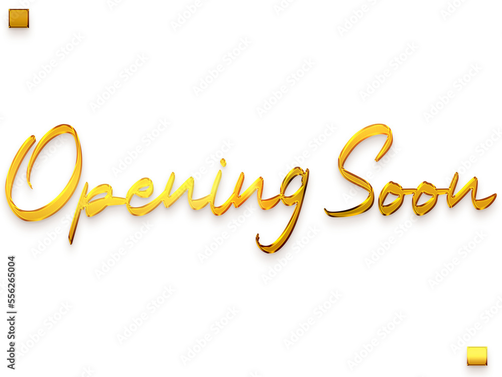 Opening Soon Invitation of Transparent PNG Gold Typography Text Stock ...
