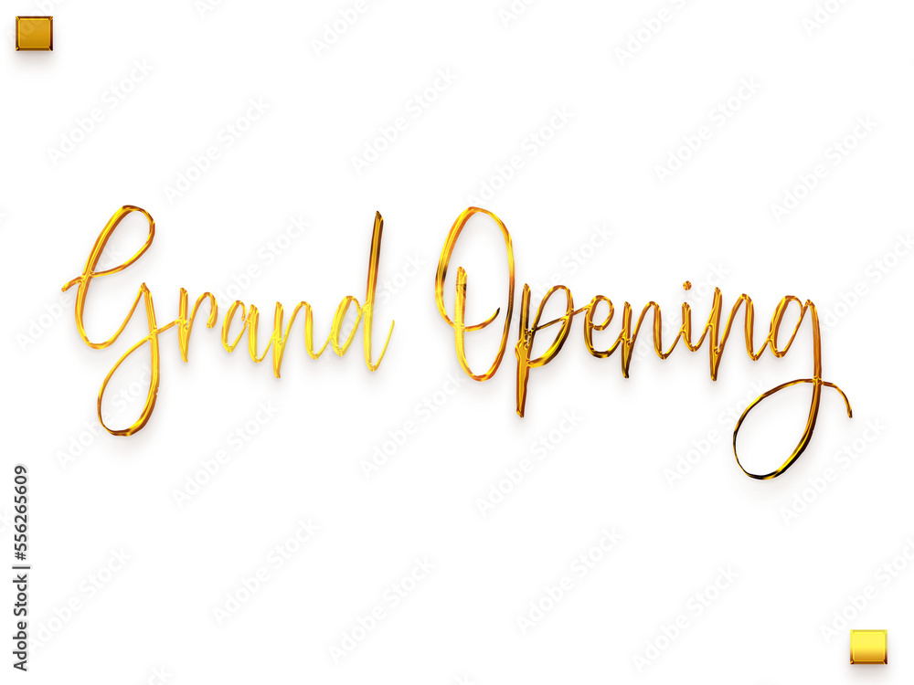 Grand Opening Invitation of Transparent PNG Gold Grunge Typography ...