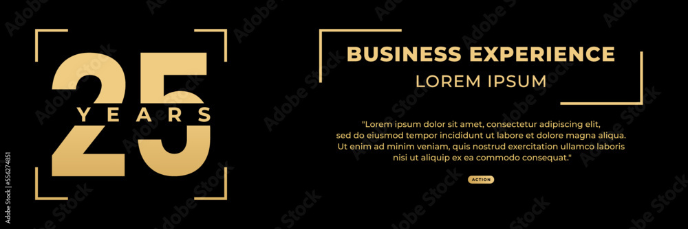 25 years flyer or 25 years template or 25 year brochure vector ...