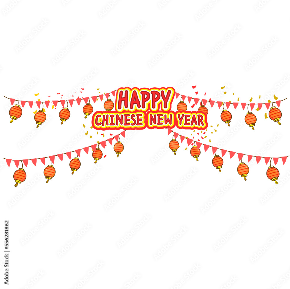 Cute Cartoon for Chinese New Year. Stock Vector | Adobe Stock