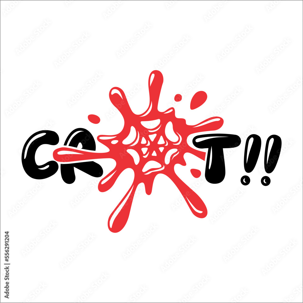 vector writing (crot) with dripping water background can be used as ...