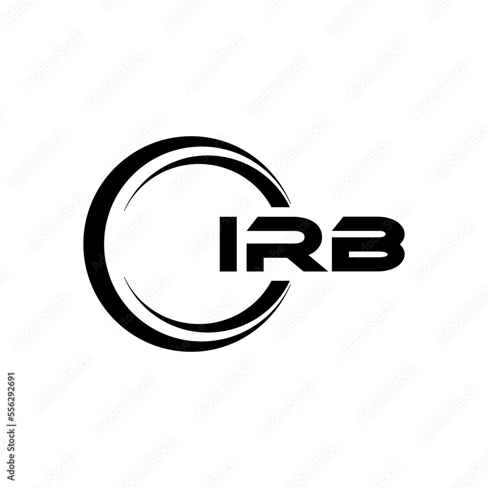 IRB letter logo design with white background in illustrator, cube logo ...