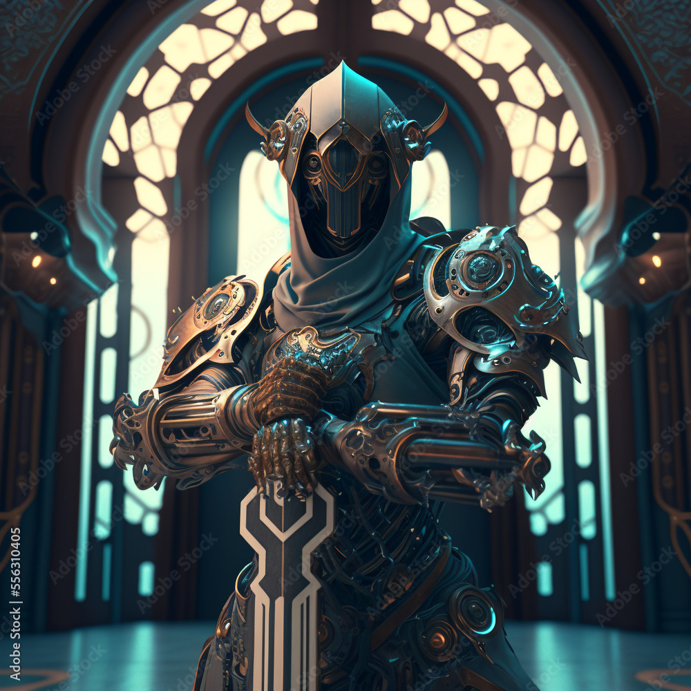 AI generated art of 3d character ninja warrior futuristic, game ...