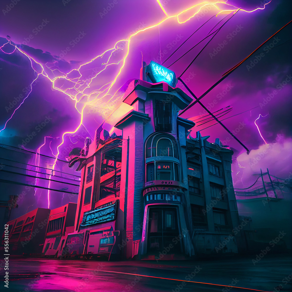 Synthwave Music Album Cover Artwork Stock Illustration | Adobe Stock
