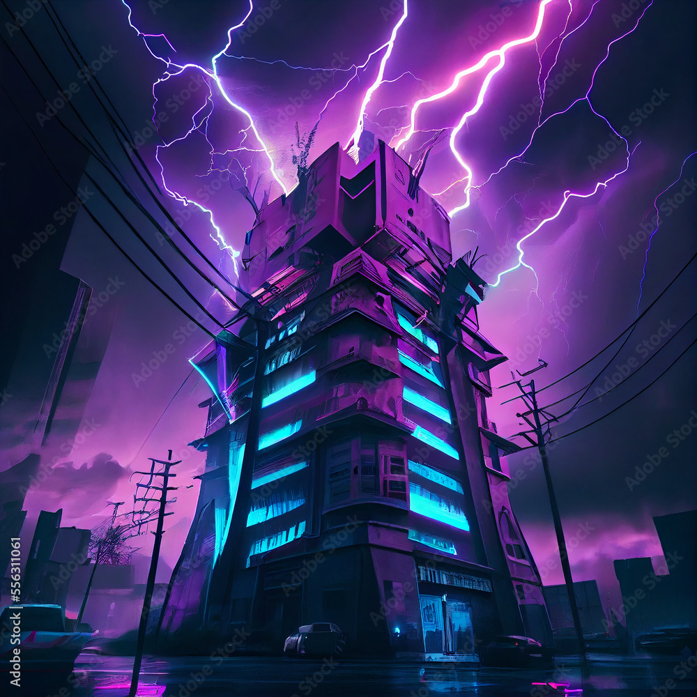 Synthwave Music Album Cover Artwork Stock Illustration Adobe Stock