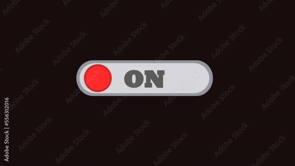 Toggle Button Switch On Off Animation Alpha Channel. switch turn on and ... Toggle Button Switch On Off Animation Alpha Channel. switch turn on and ...