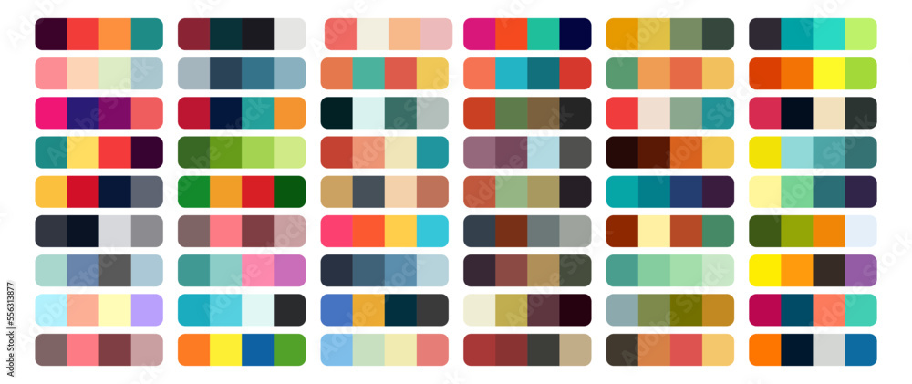 Vector Color Palette Set Design Template Multi color Stock Vector ...