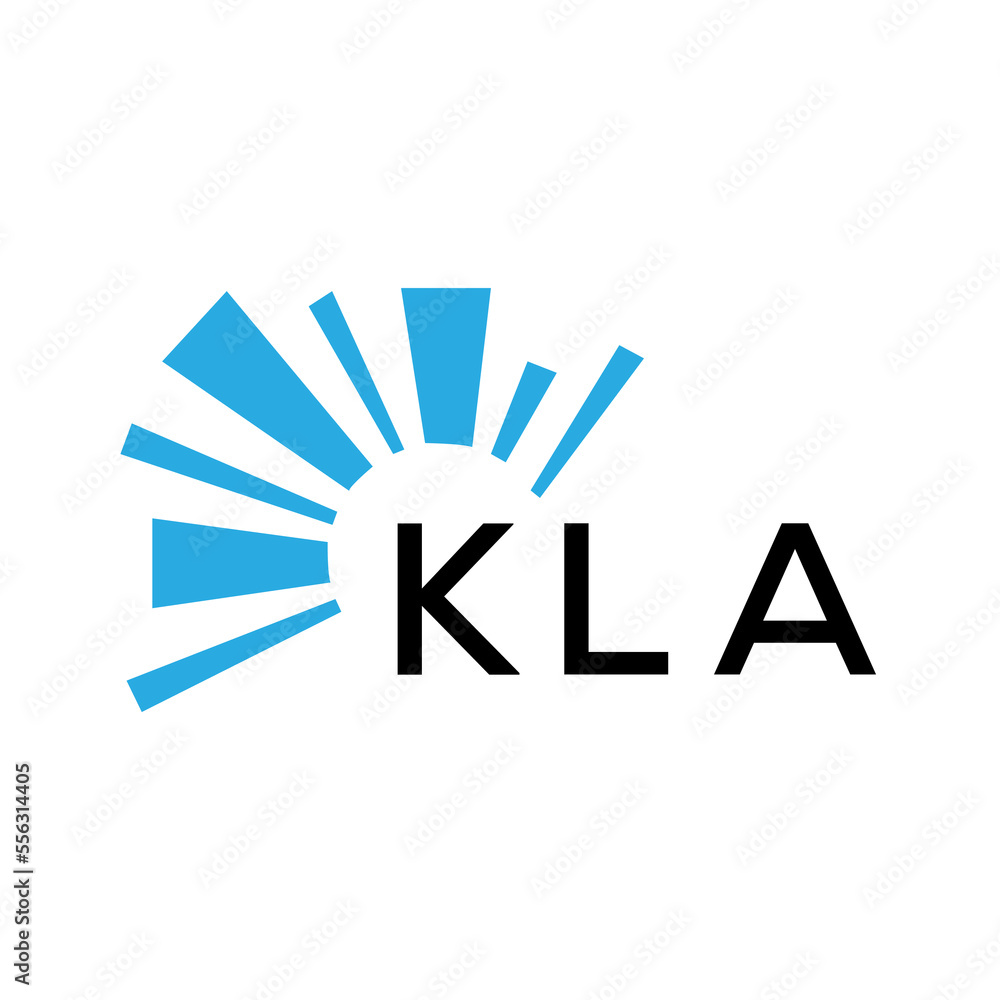 Vecteur Stock KLA letter logo. KLA blue image on white background and ...