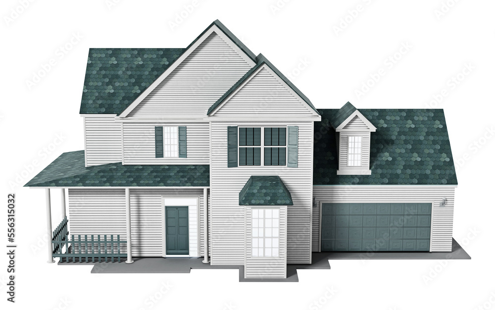 Luxurious modern house on transparent background. Stock Illustration ...