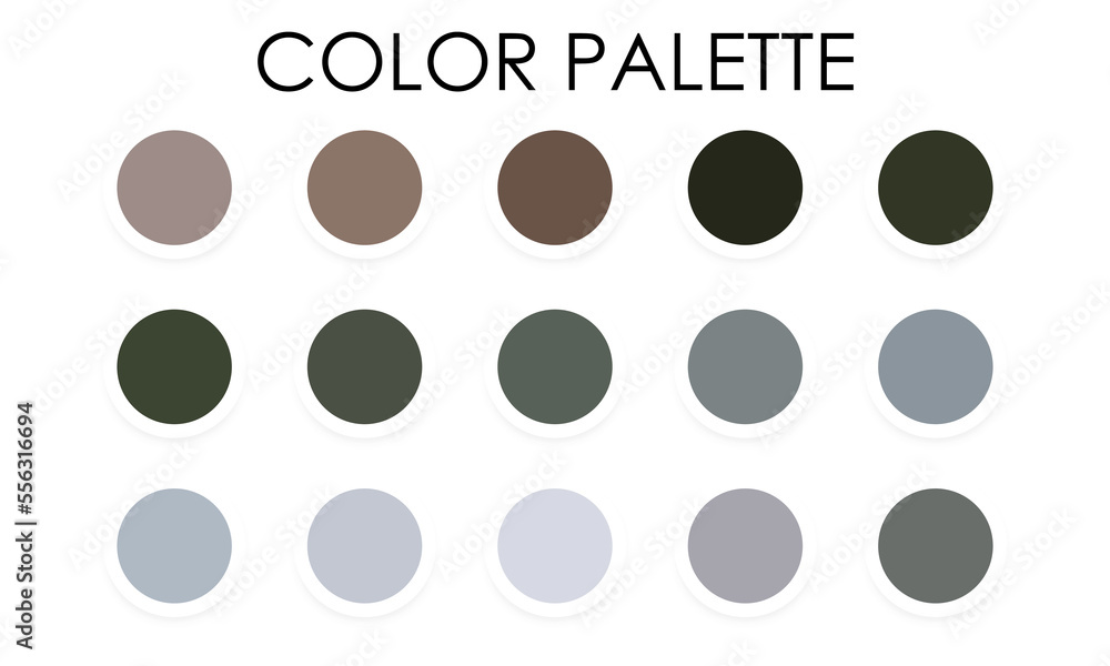 Trendy color palette for design. Color templates. Vector Stock Vector ...