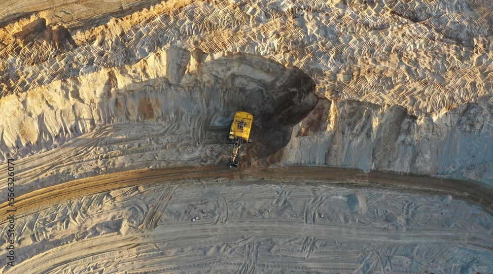 MINSK REGION, BELARUS - AUGUST 14, 2022: Huge sand pit. Sandpit ...