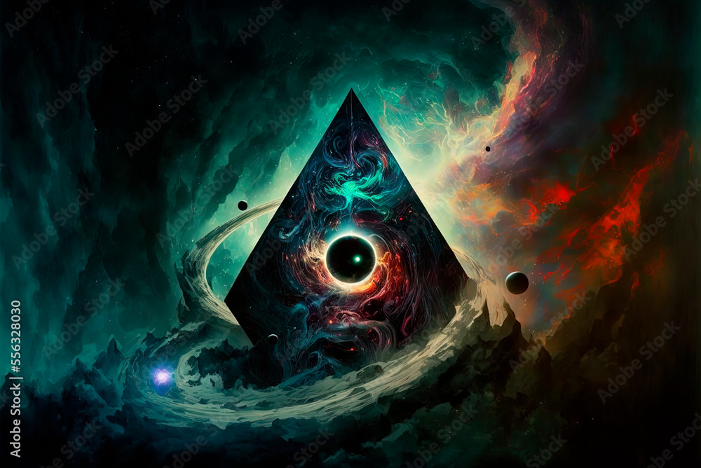 Surreal Fantasy Abstract Space Cosmic Pyramid Void Eye of the Storm ...