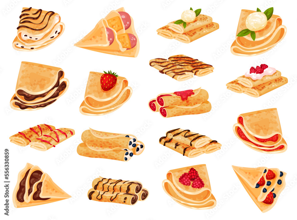 Rolled Pancakes Clipart
