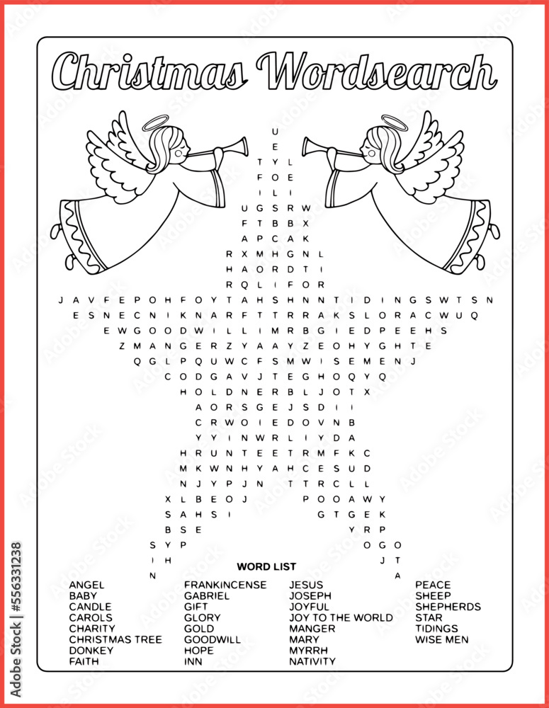 Holiday word search puzzle, Christmas word puzzle. Christmas activity ...