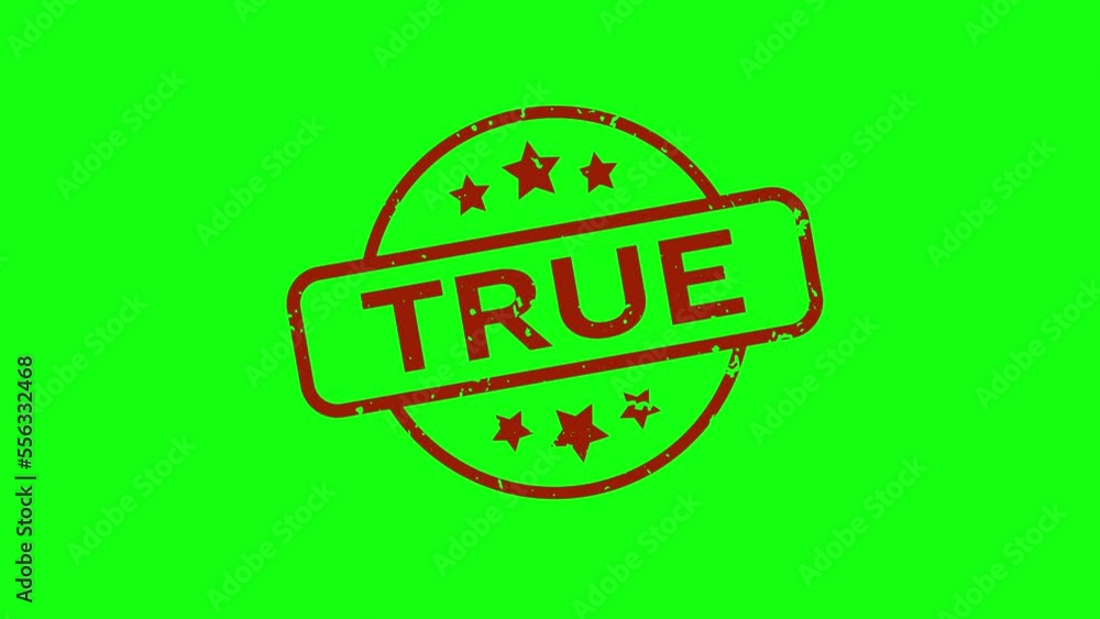True - Stamp, Imprint, Seal Template. 4K Video Motion Graphics Footage ...