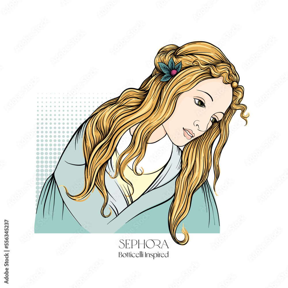 Portrait of a woman inspired by a painting by Renaissance artist ...