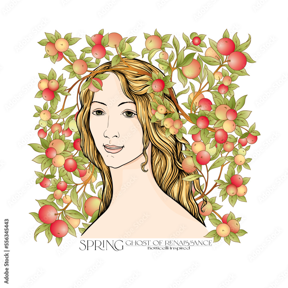 Portrait of a woman inspired by a painting by Renaissance artist ...