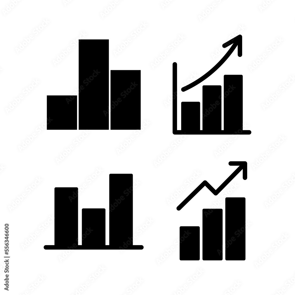Growing graph Icon vector for web and mobile app. Chart sign and symbol ...