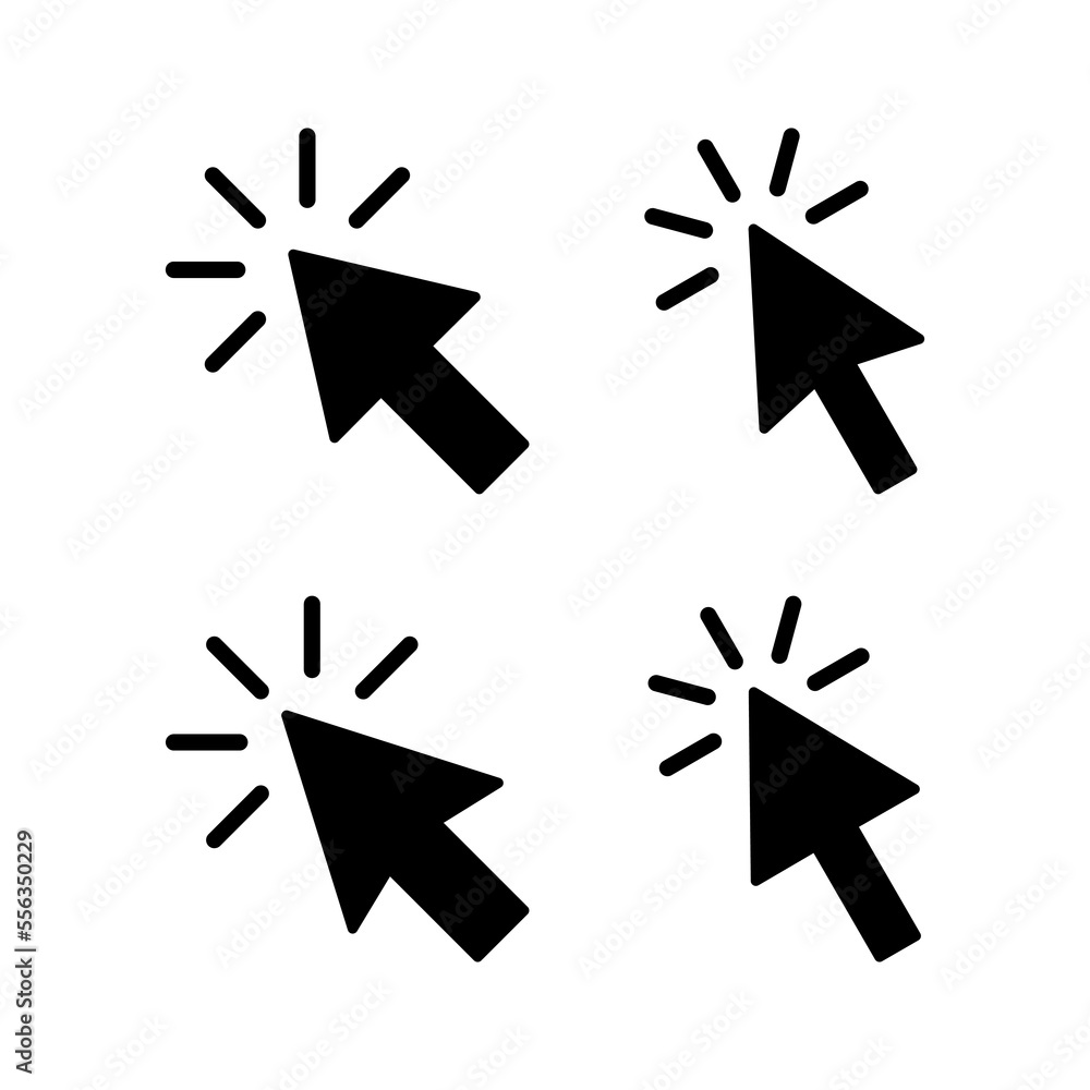 Vetor de Click icon vector for web and mobile app. pointer arrow sign ...