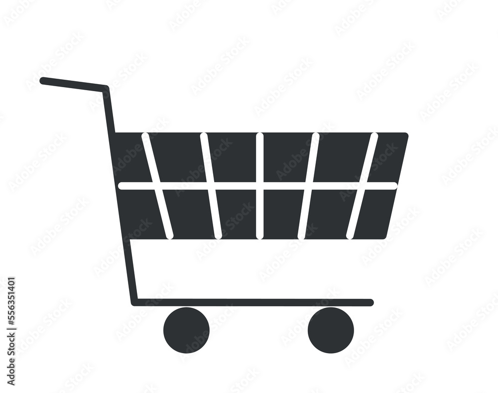 Black basket icon. Logistics, transportation and delivery. Interface ...